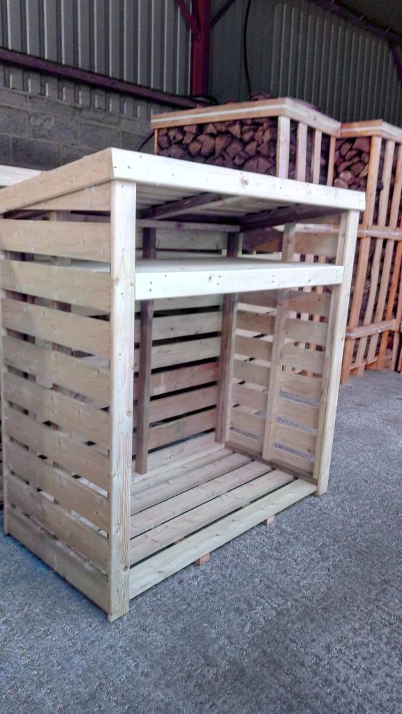 Single Log Storage Box ( Fits 1 Bulk Bag + Kindling) - Wicklow Wood Fuels